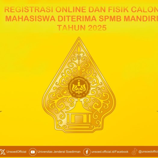 Registrasi Calon Mahasiswa Baru UNSOED diterima melalui SNBT Tahun 2025 – ADMISI | Universitas ...